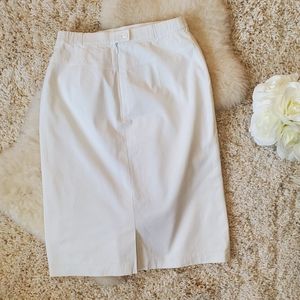 Basler | Skirts | Vintage Basler White Pencil Skirt Button Front | Poshmark